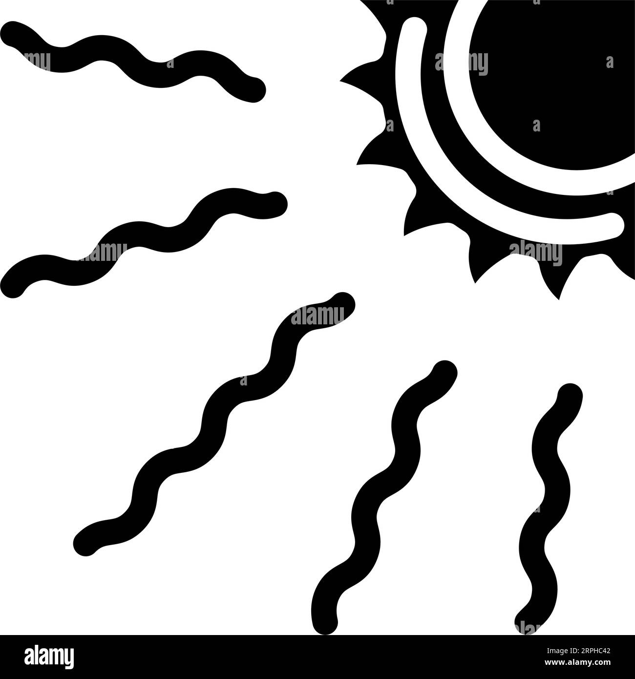 heat wave glyph icon vector illustration Stock Vector Image & Art - Alamy