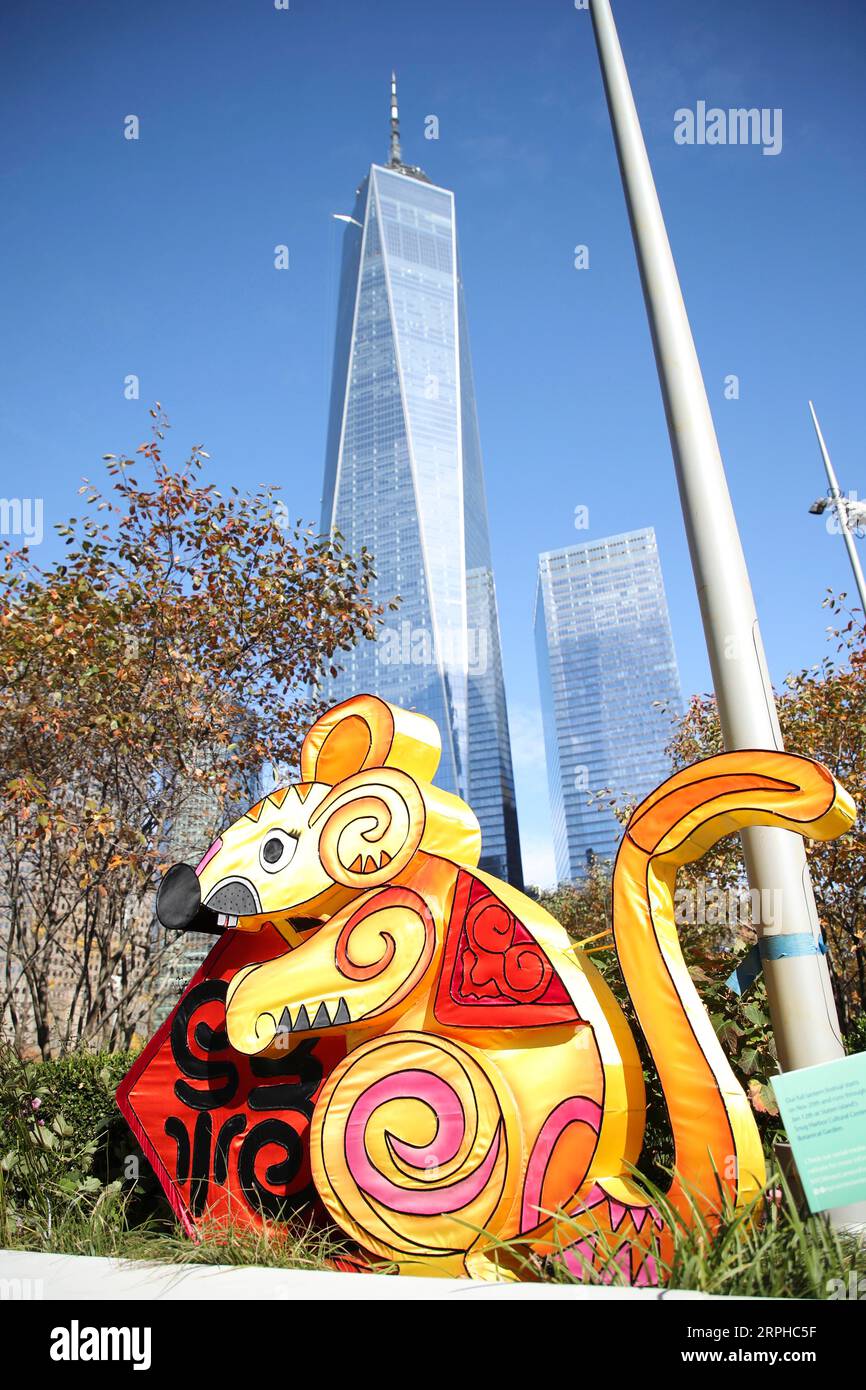 191104 -- NEW YORK, Nov. 4, 2019 -- Photo taken on Nov. 4, 2019 shows a ...