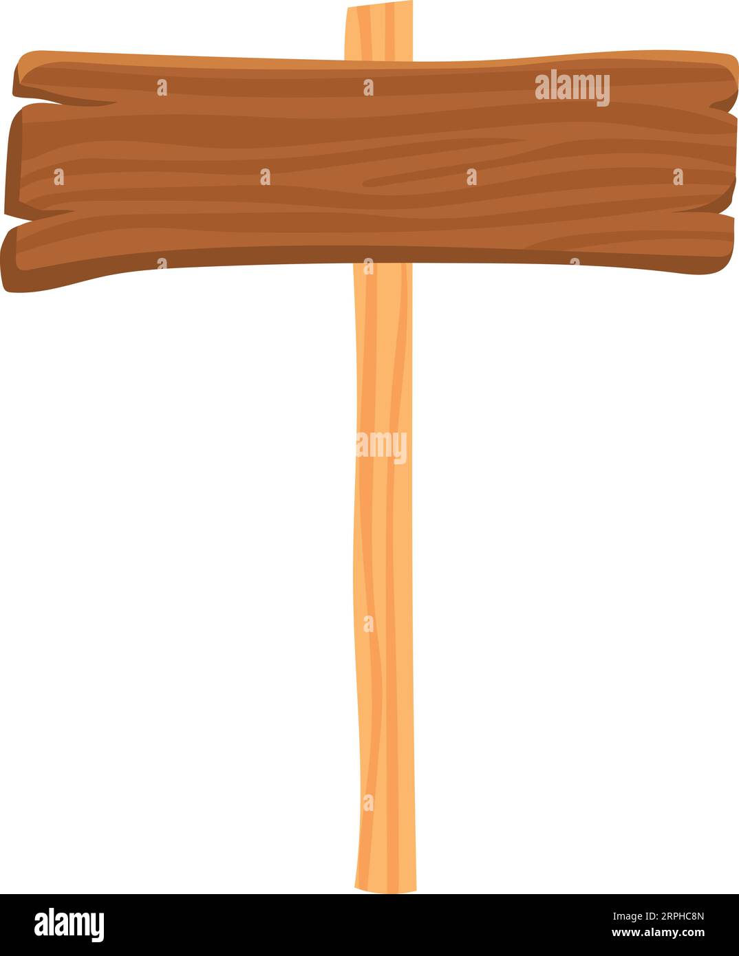 Wooden signpost icon. Cartoon timber plank board Stock Vector Image ...