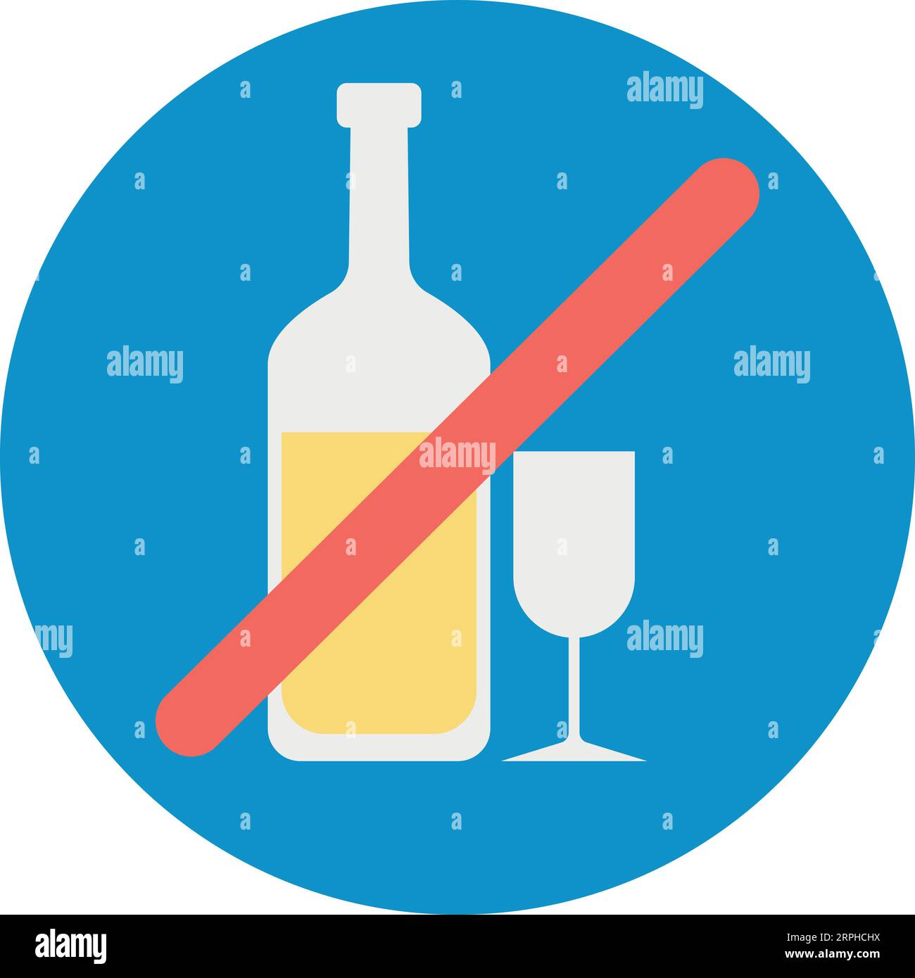 Alcohol forbidden warning sign. No beverage drinking Stock Vector Image ...