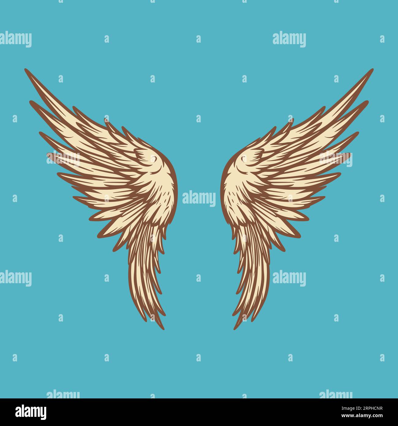 Vector Wings Icon. Vintage Angel Wings Icon, Design Template, Clipart ...