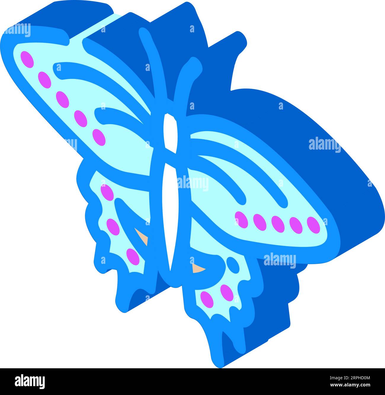 black swallowtail spring isometric icon vector illustration Stock ...