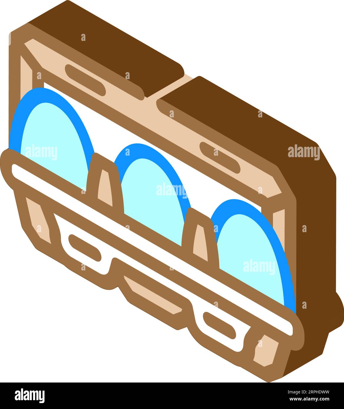 egg box chicken isometric icon vector illustration Stock Vector Image ...