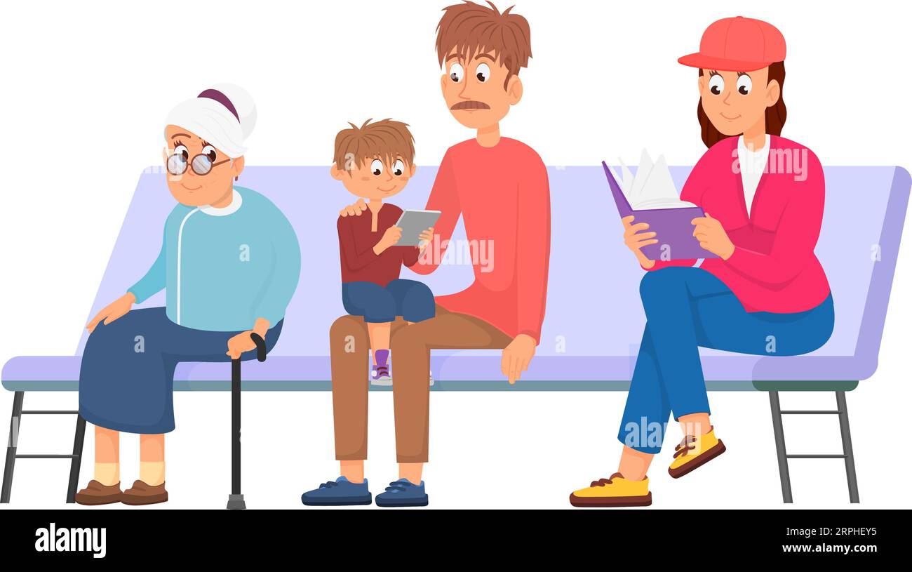 Patient sitting on couch Stock Vector Images - Alamy