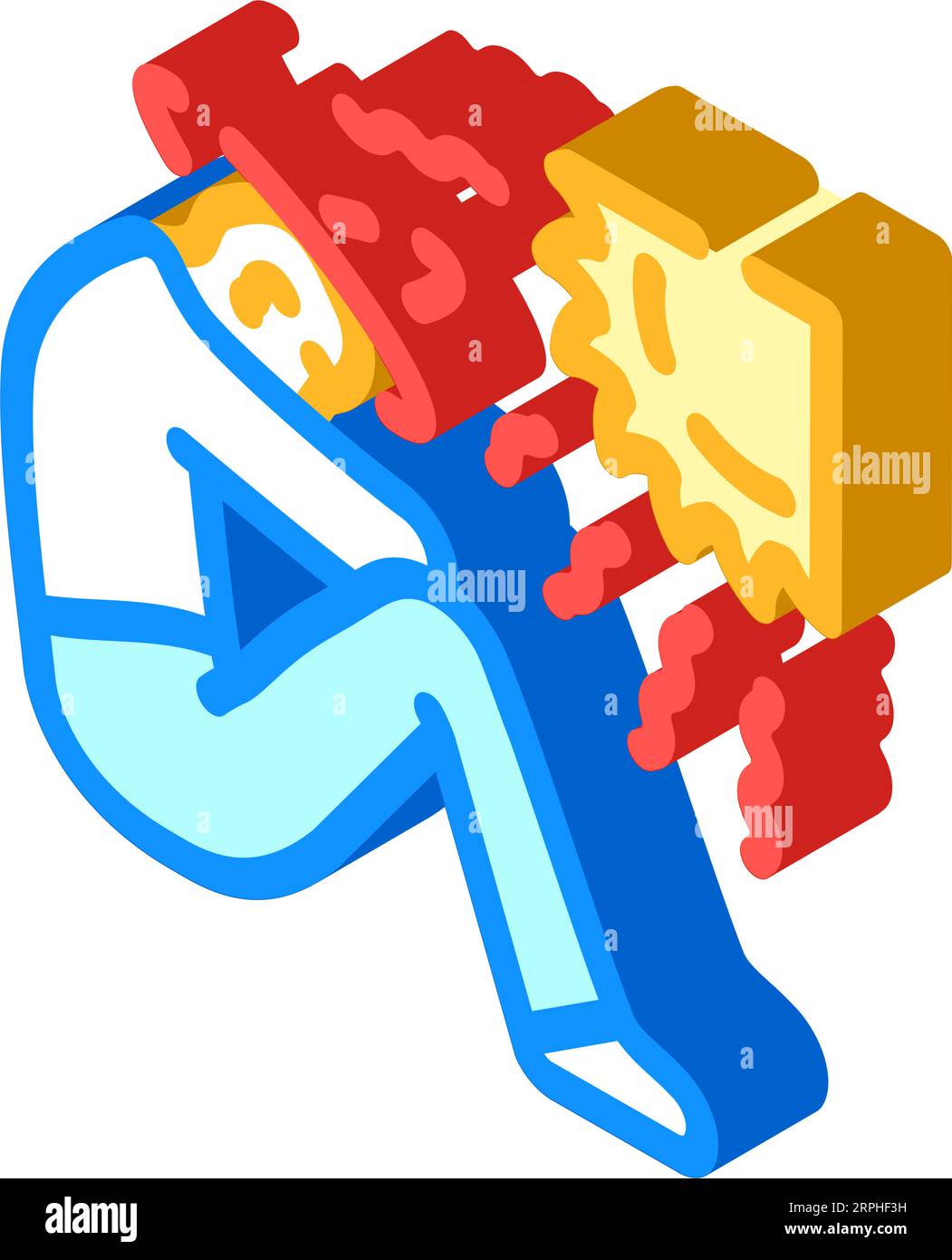 heat stroke isometric icon vector illustration Stock Vector Image & Art ...