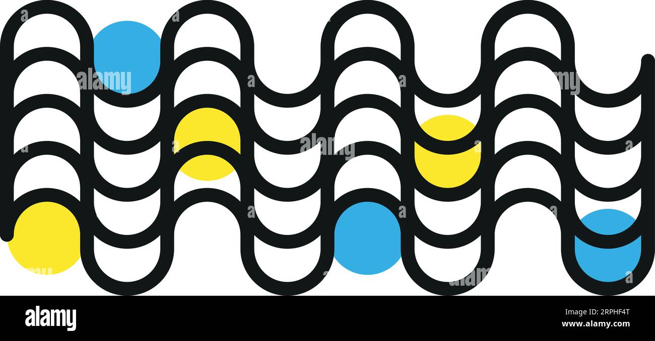Geometric waves with color shapes. Abstract line element Stock Vector ...
