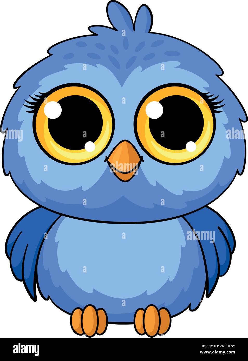 Cute Blue Animated Owl