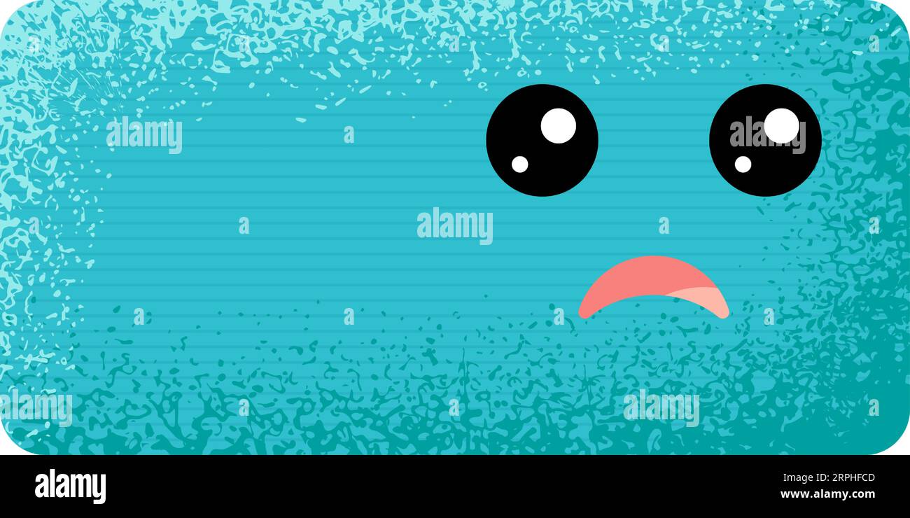 Sad rectangle character. Color shape for kid design Stock Vector Image ...