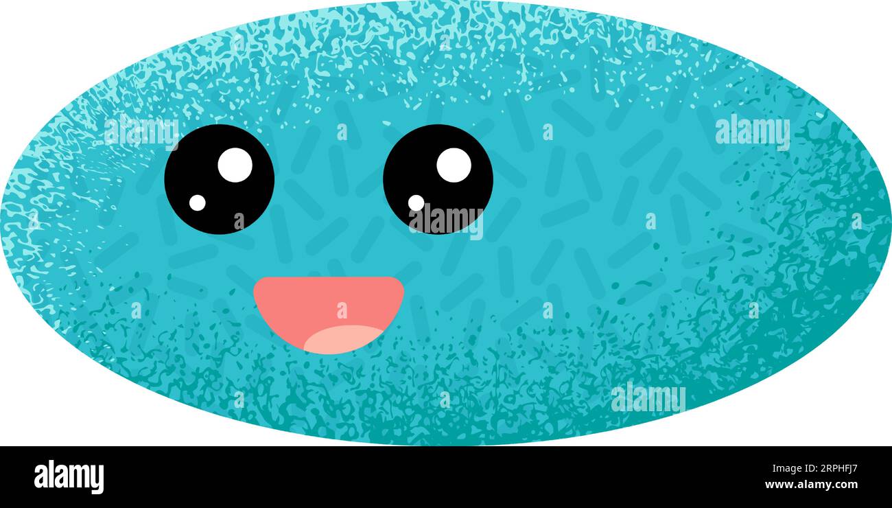 Color oval shape kid character. Smiling face figure Stock Vector Image ...