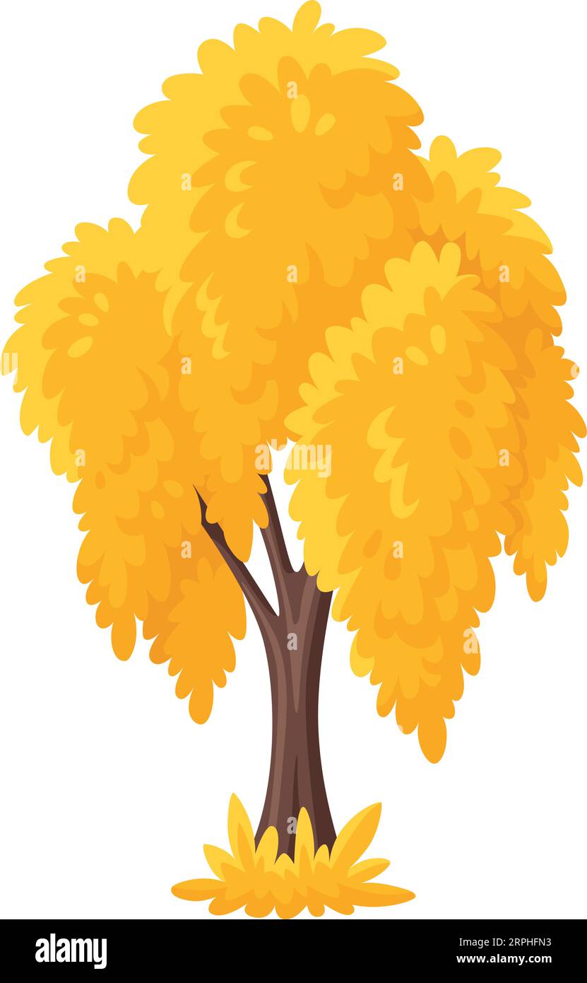 Orange stylized leaves cartoon Cut Out Stock Images & Pictures - Alamy