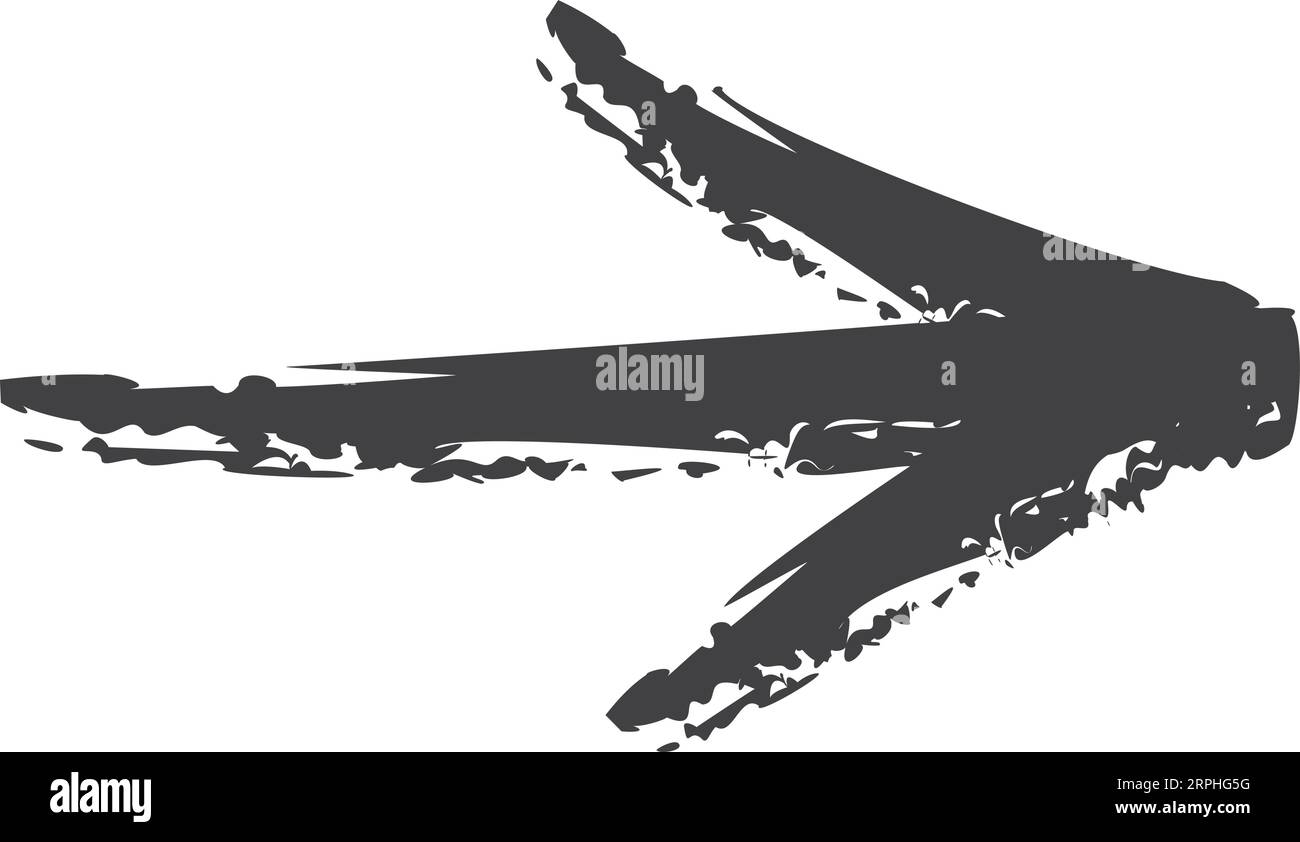 Right direction pointer. Hand drawn grunge arrow Stock Vector Image ...