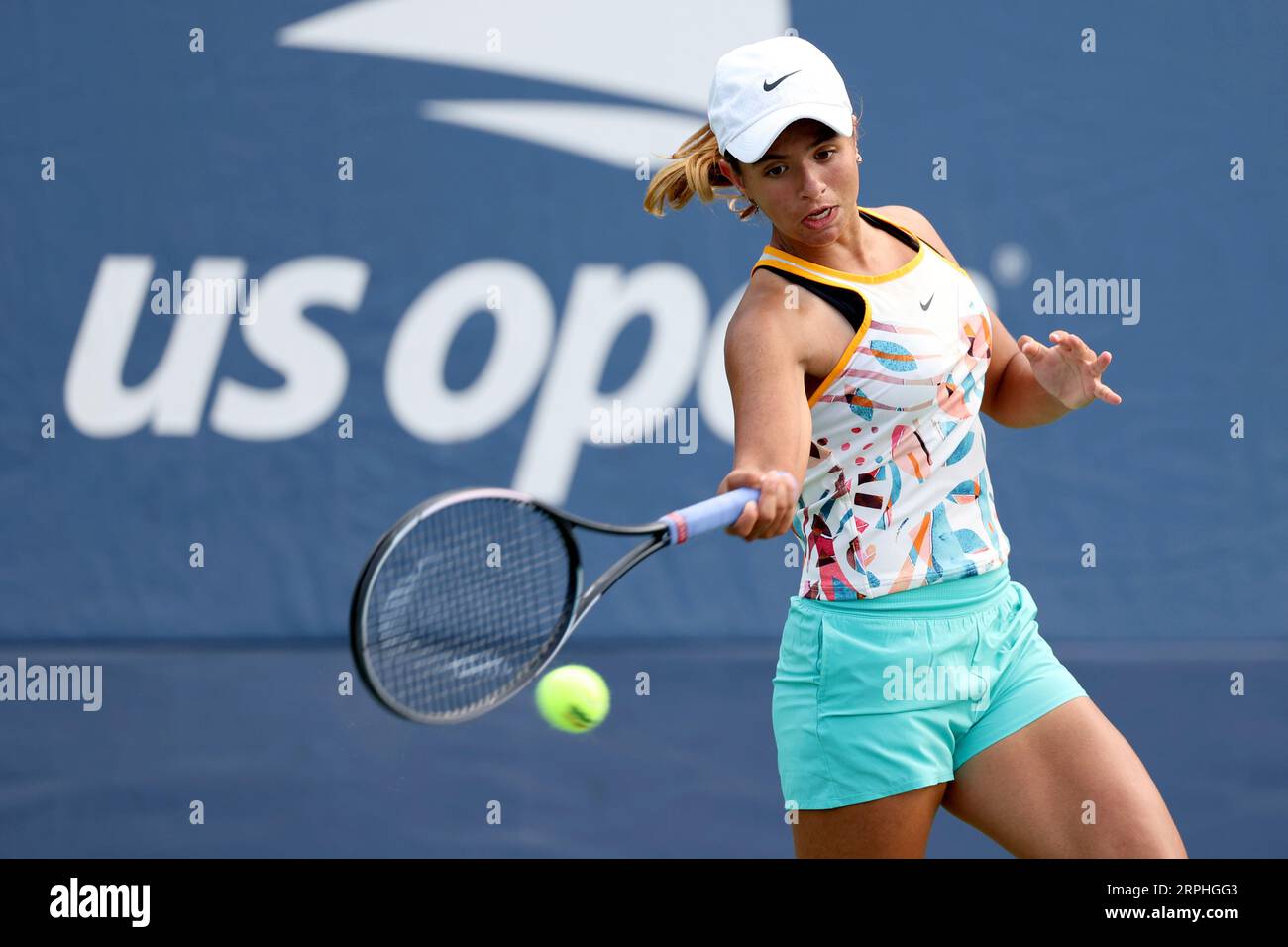Iva Ivanova during a junior girls' singles match at the 2023 US Open ...