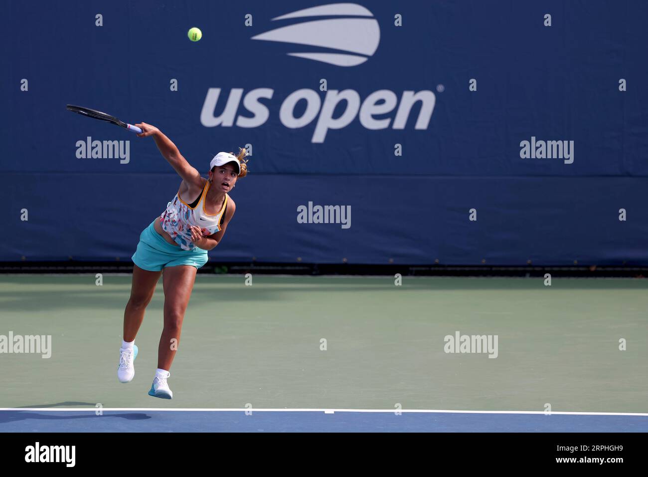 Iva Ivanova during a junior girls' singles match at the 2023 US Open ...