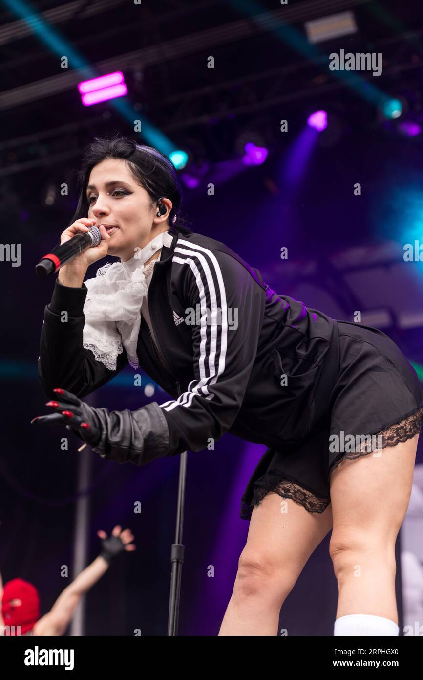 Seattle, USA. 3 Sep, 2023. The Moscow band Pussy Riot performing at the ...