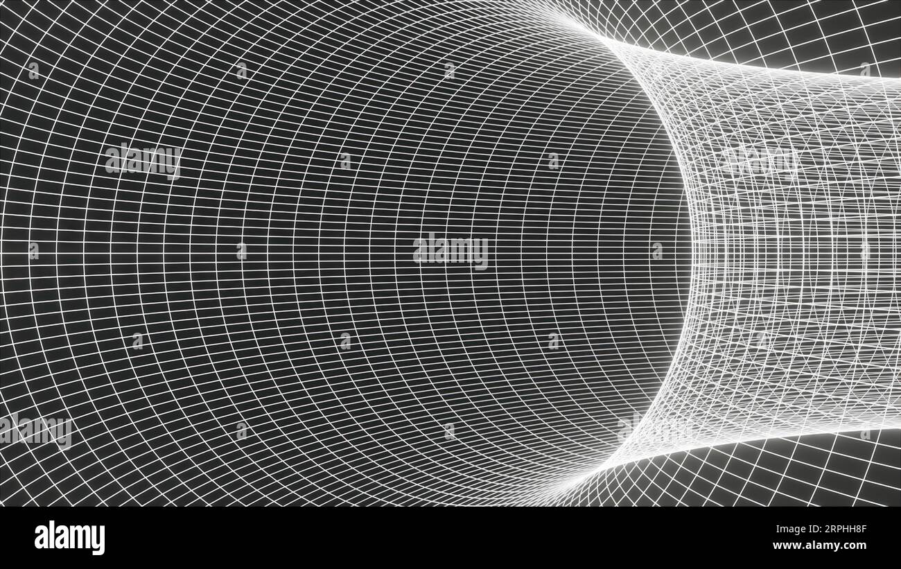 White grid tunnel. Computer generated 3d render Stock Photo - Alamy