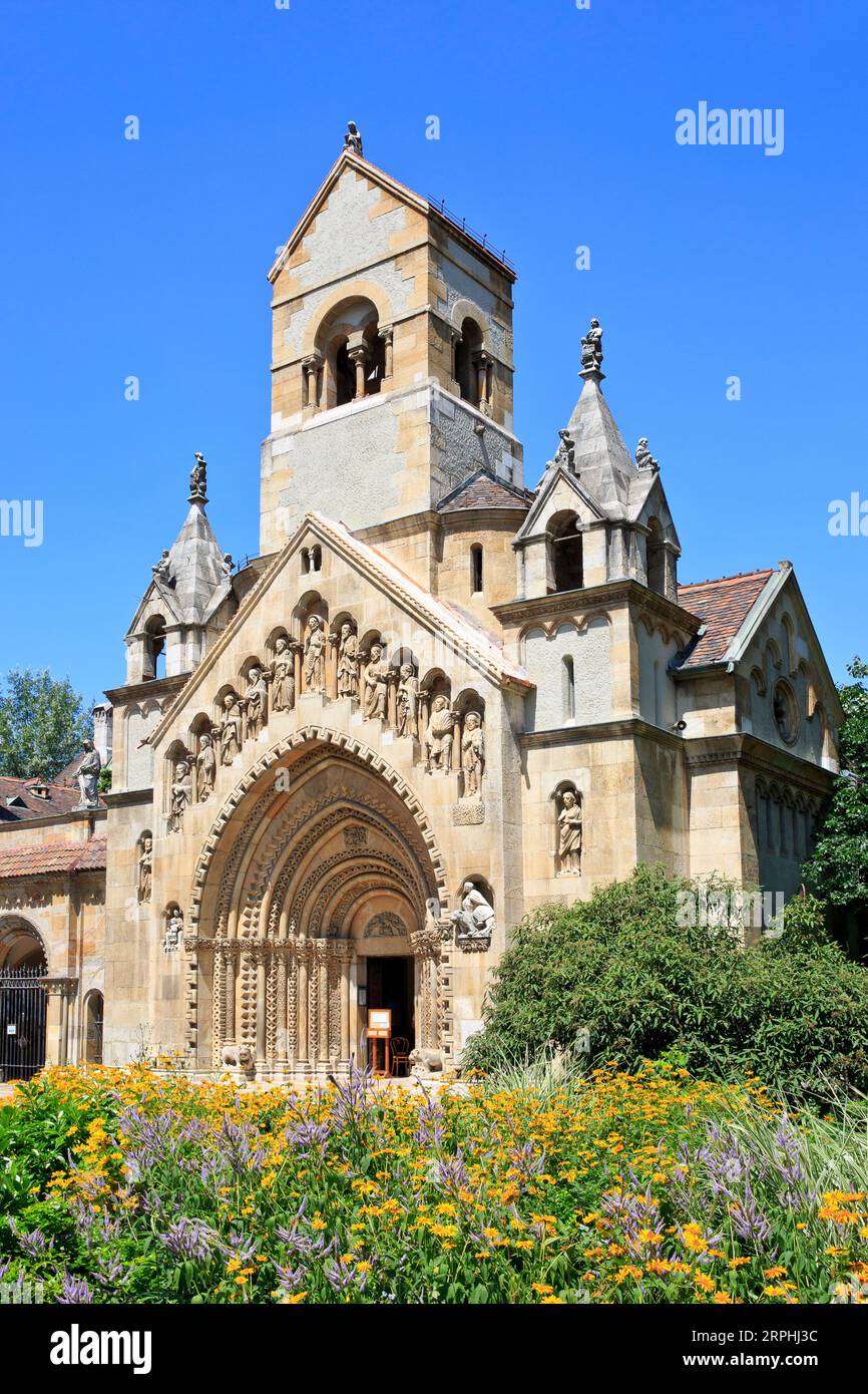 The intricate facade of the small Romanesque Jak Chapel inside the ...