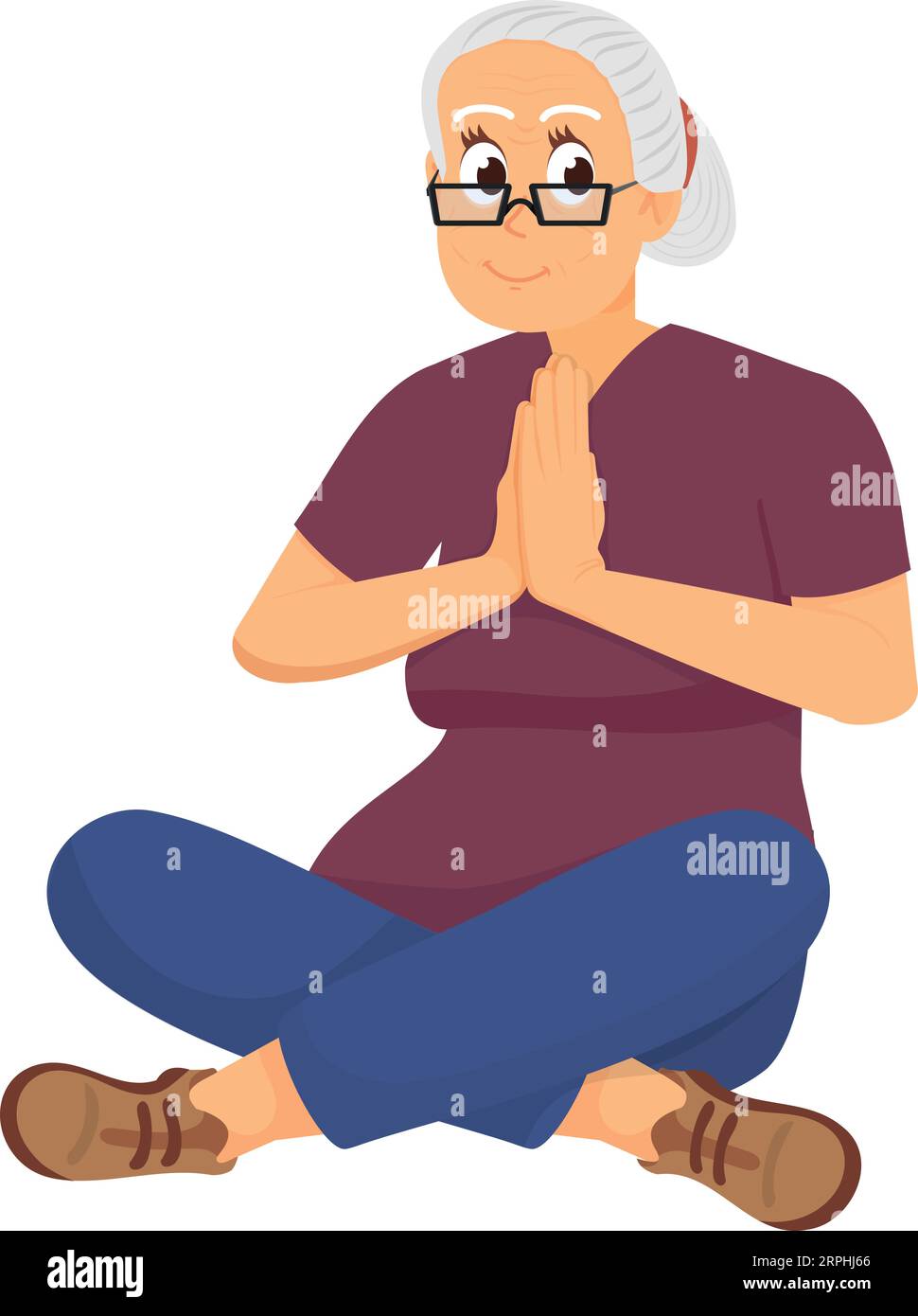 Caucasian aged woman in Stock Vector Images - Alamy