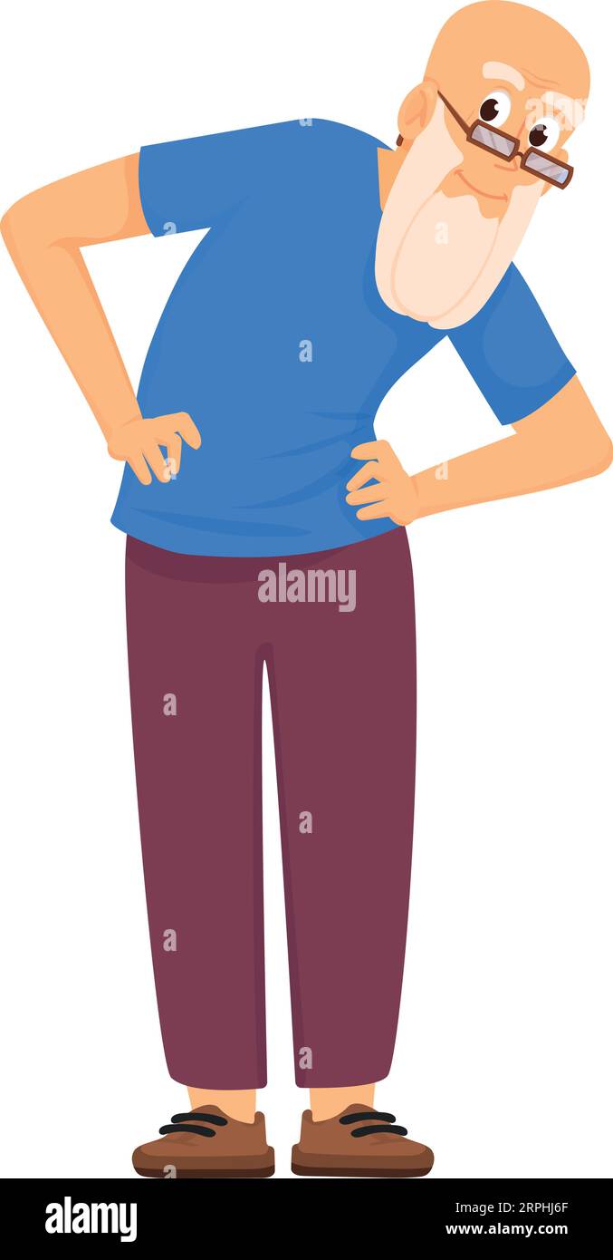 Senior man exercising Stock Vector Images - Alamy