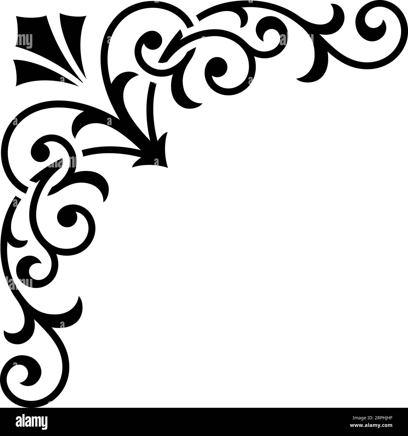 Decorative Vintage Corner Flourish Elegant Border Element Stock Vector Image And Art Alamy