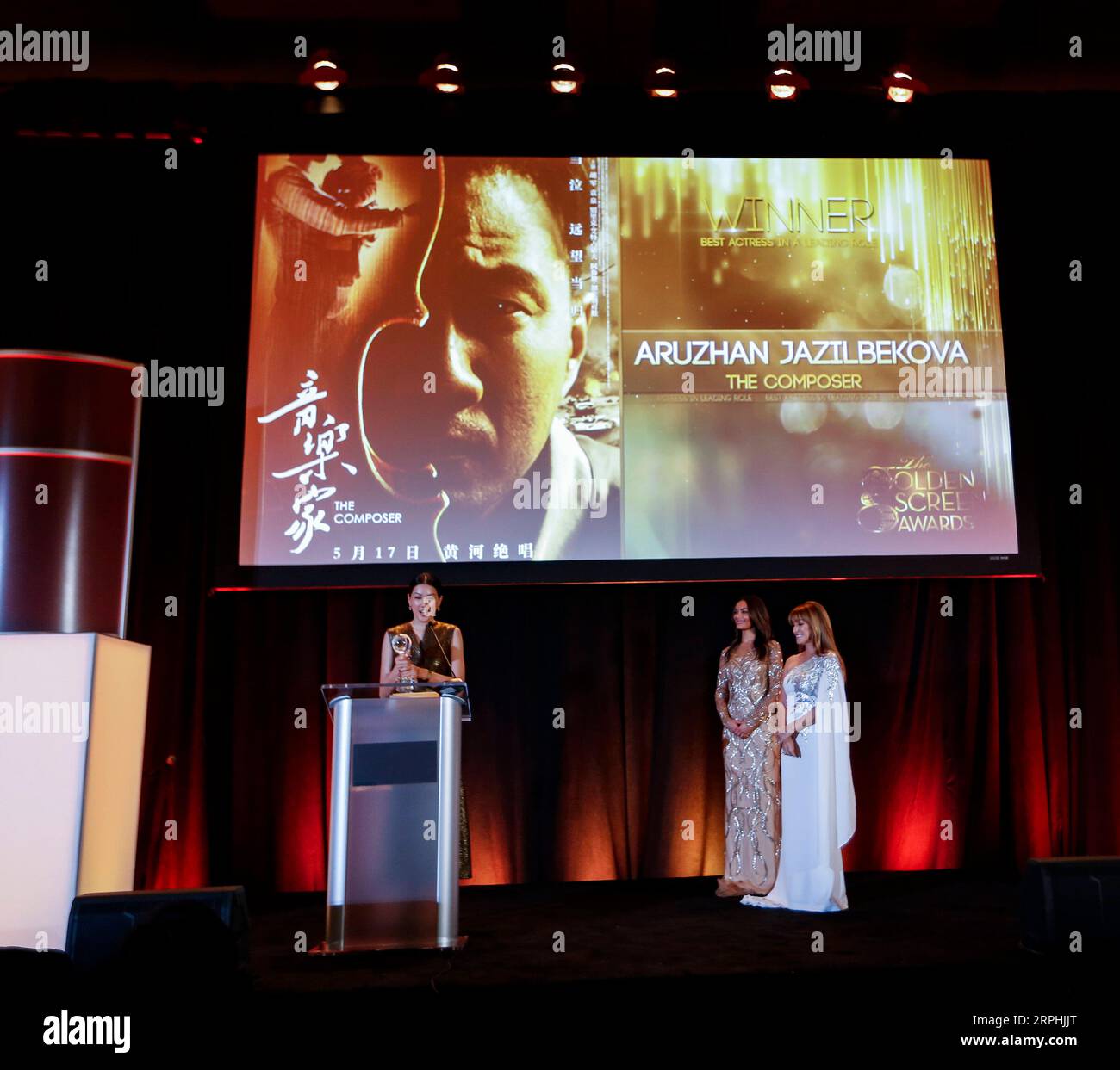 191110 -- LOS ANGELES, Nov. 10, 2019 -- Kazakh actress Aruzhan ...
