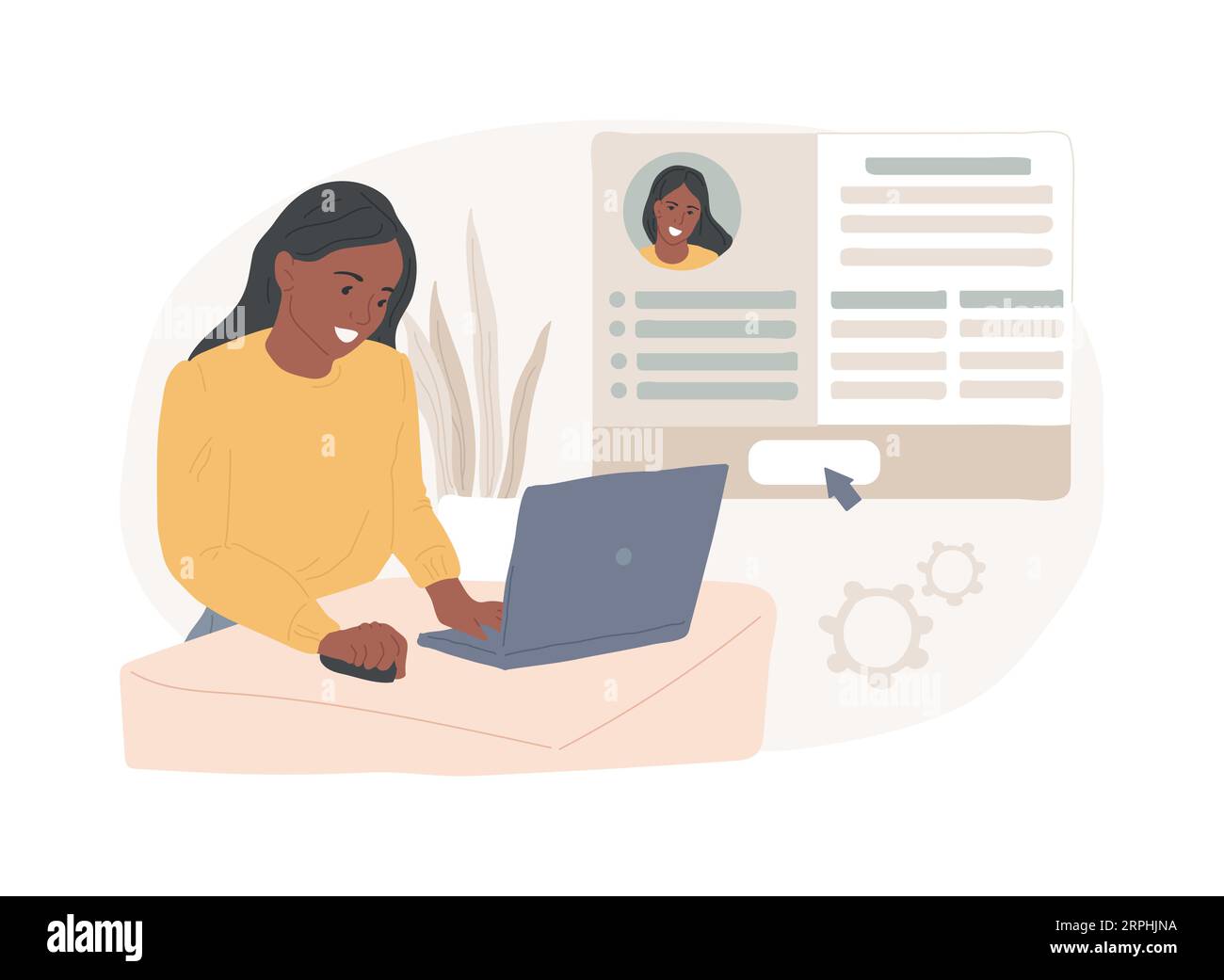 Apply for jobs isolated concept vector illustration. Job application ...