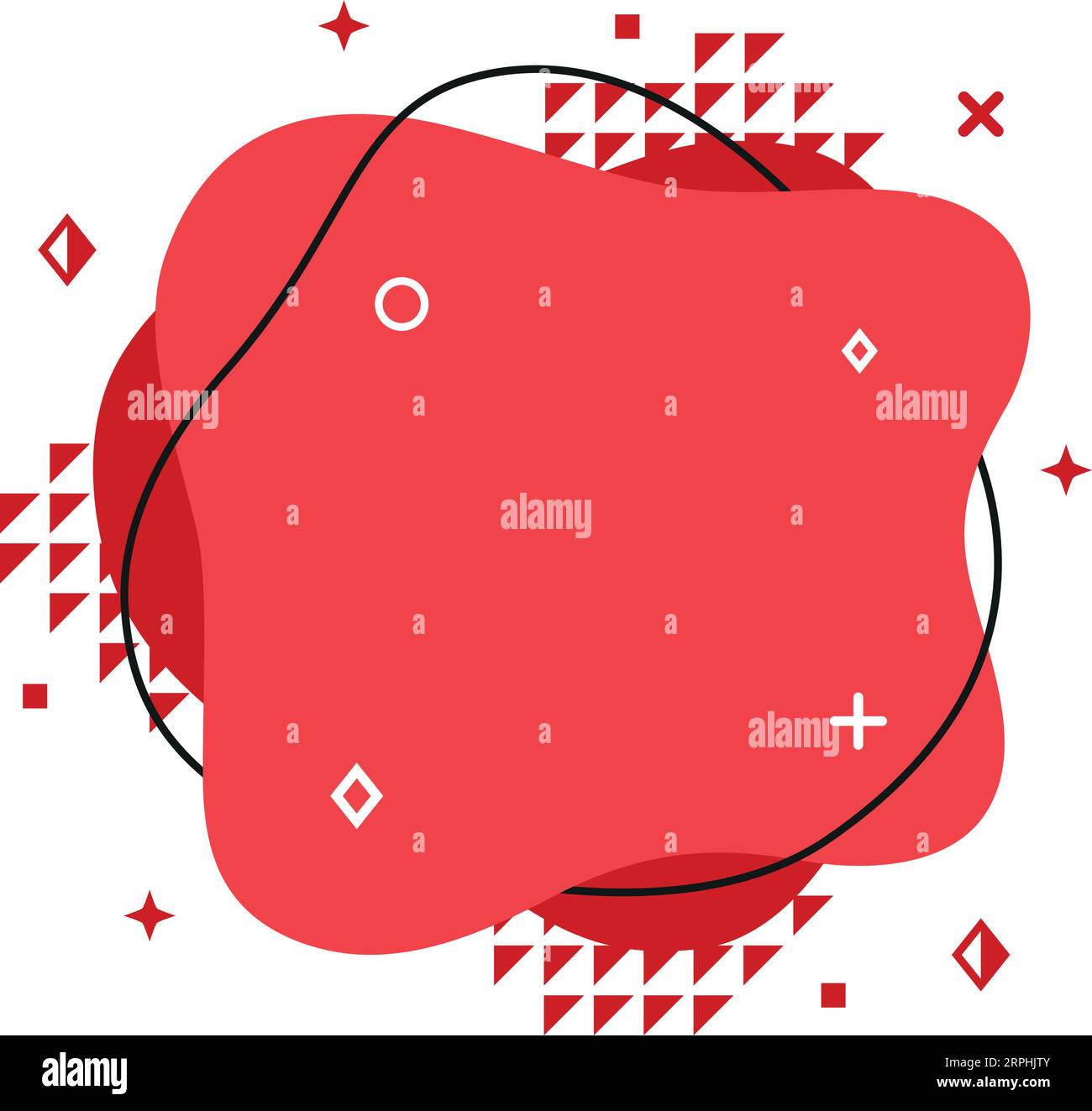Color flow shape template. Fluid red element Stock Vector Image & Art ...
