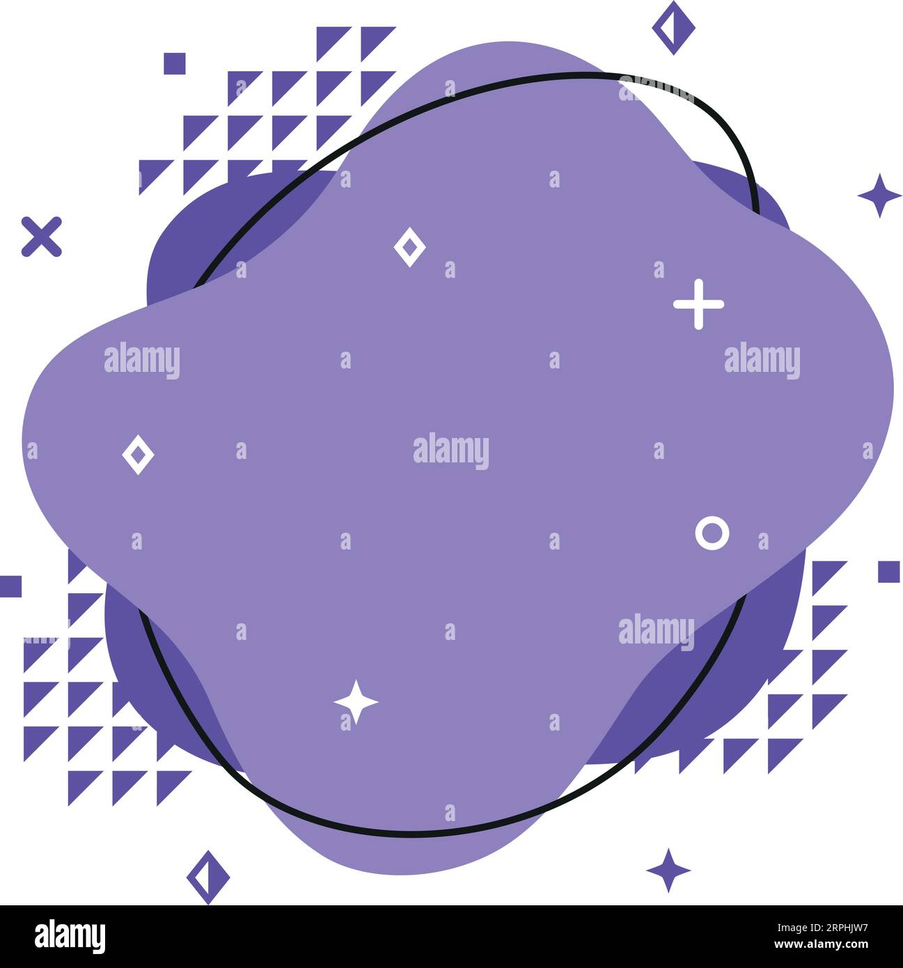 Colorful shape with memphis symbols. Liquid banner template Stock ...