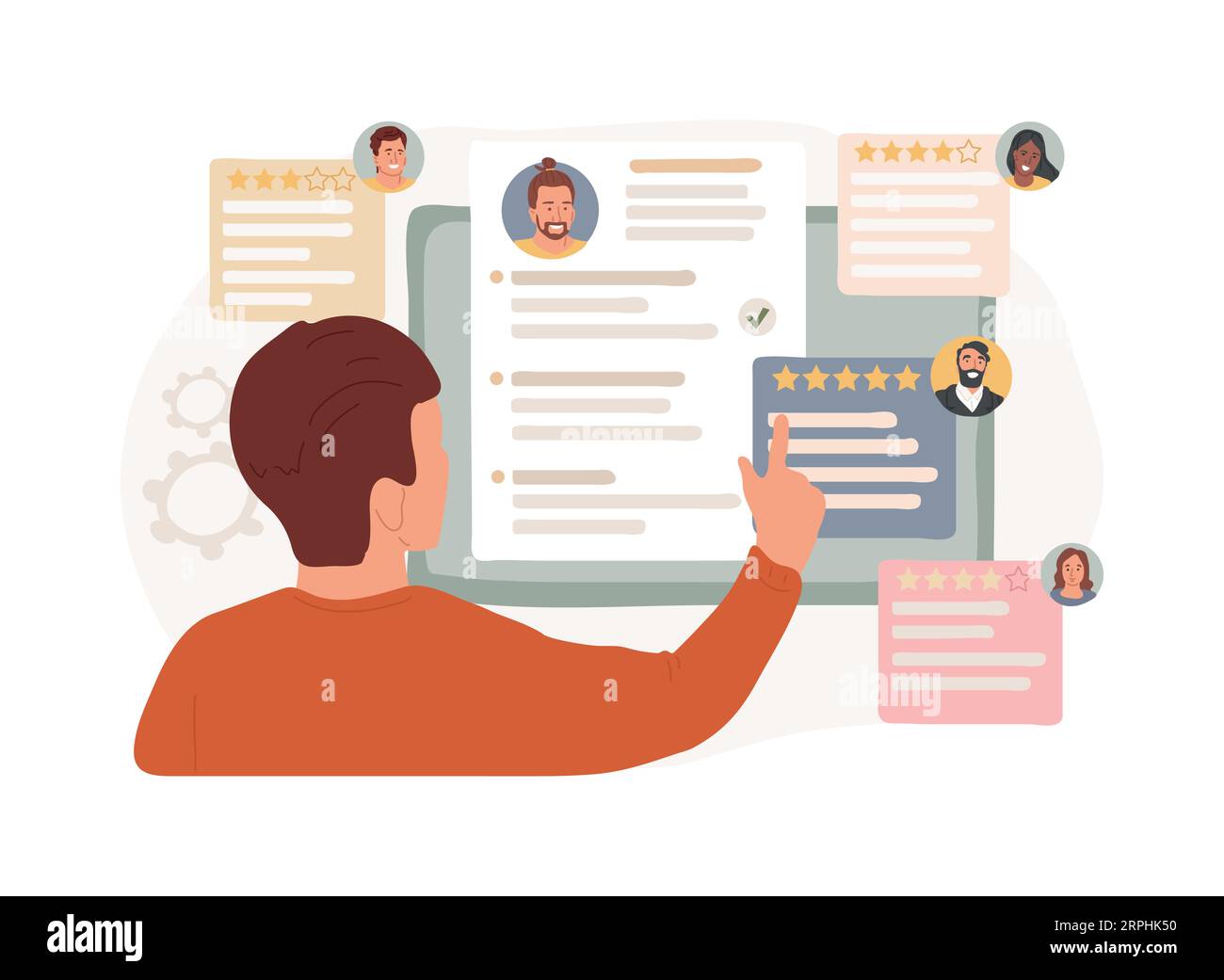 Employee assessment isolated concept vector illustration. Employee ...