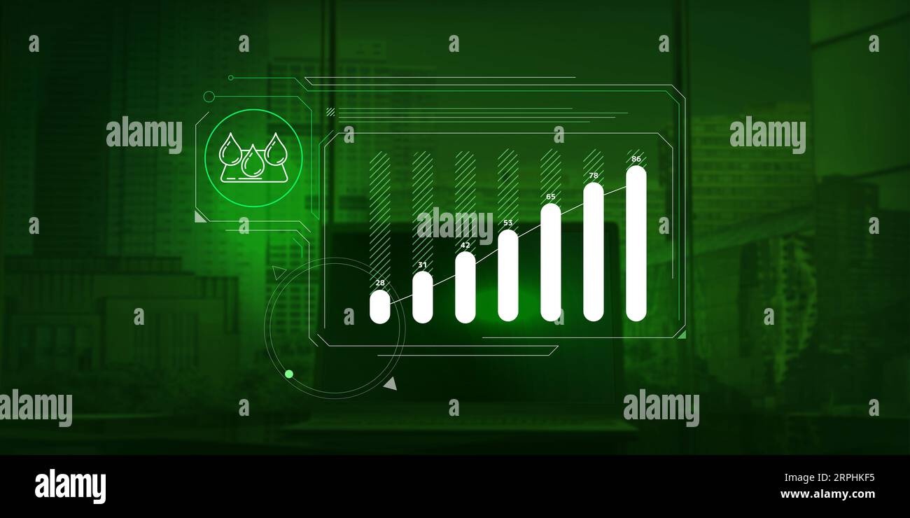 Abstract infographic of growth in oil demand Stock Photo - Alamy
