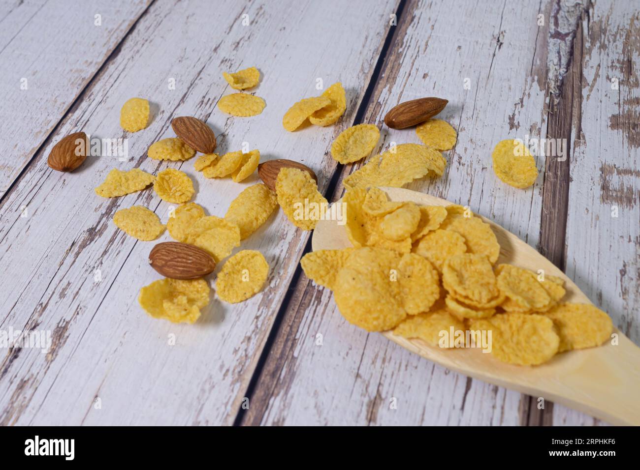 Top view photo of granola pile isolated on white background, muesli ...