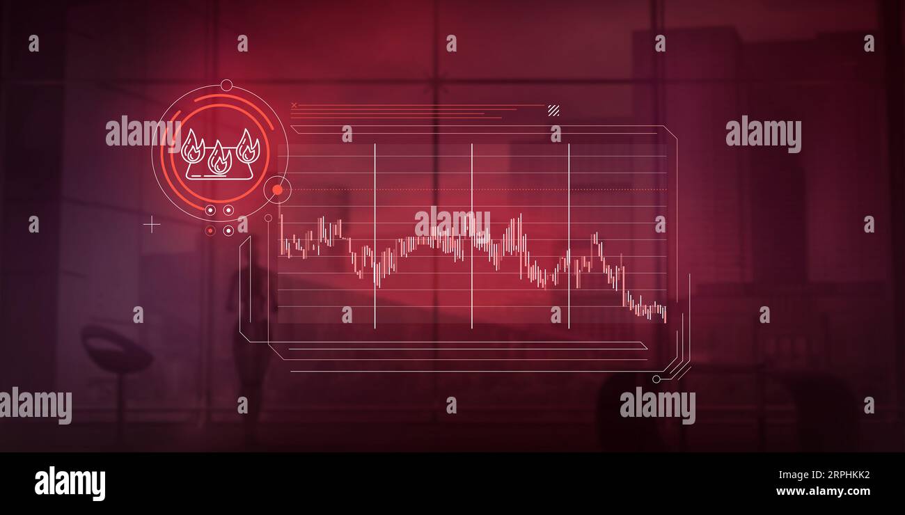 Infographics of the dynamics of falling prices in natural gas trading ...