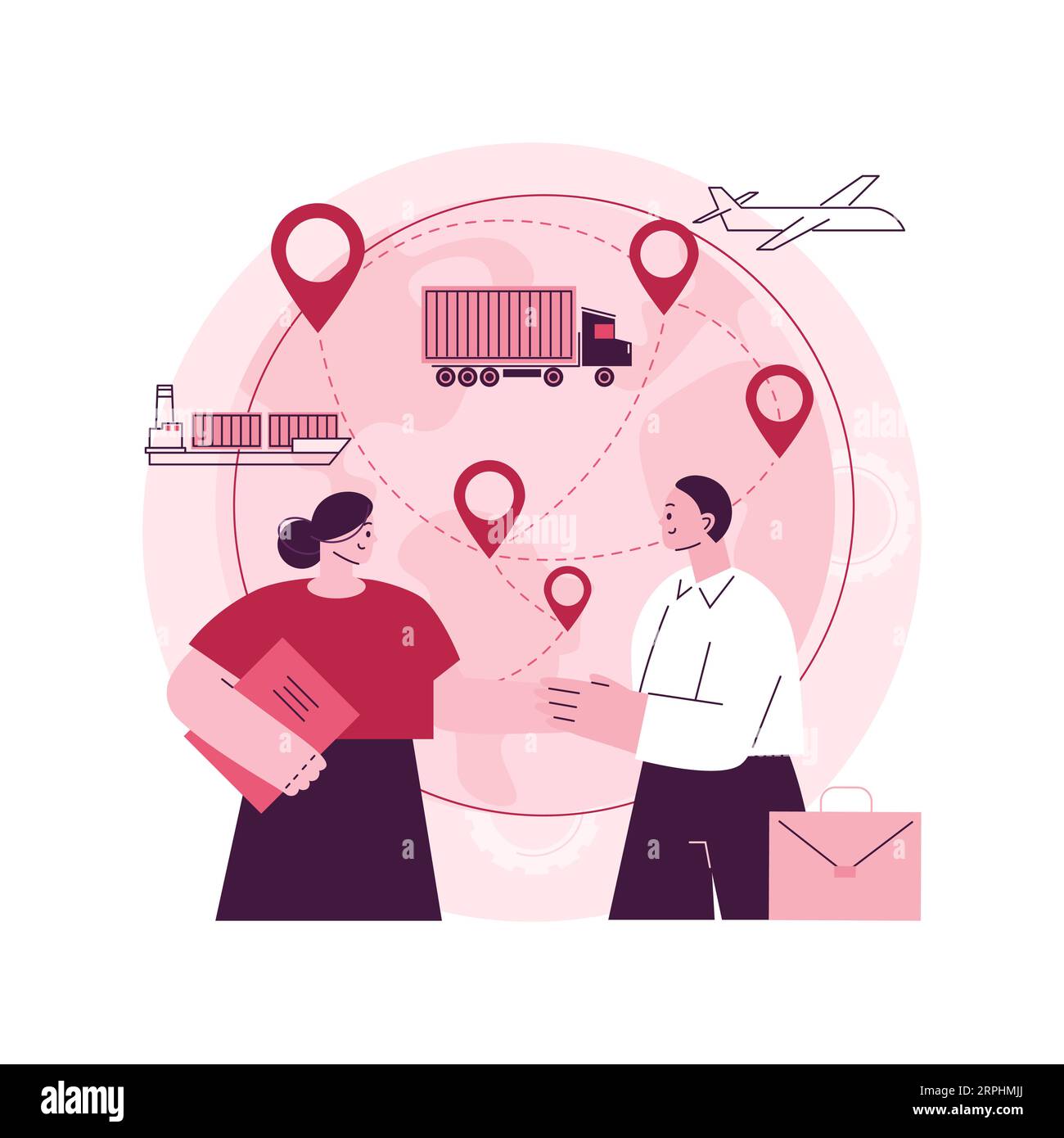Business logistics abstract concept vector illustration. Smart ...