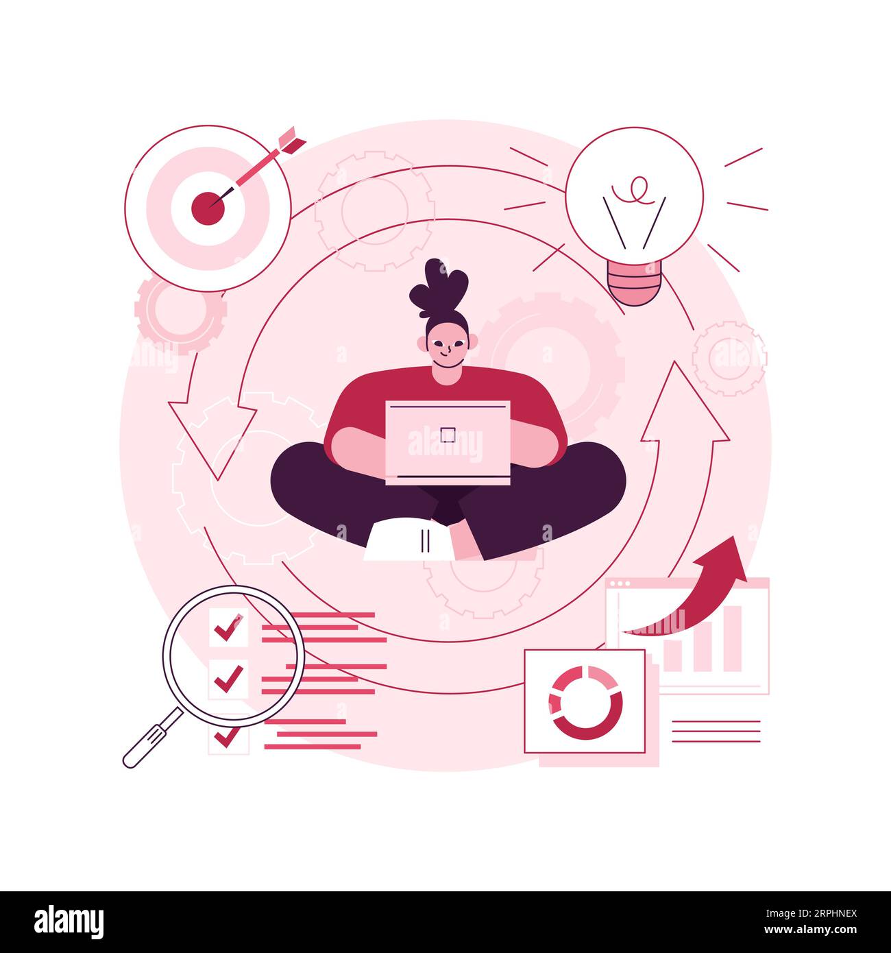 Project life cycle abstract concept vector illustration. Successful ...