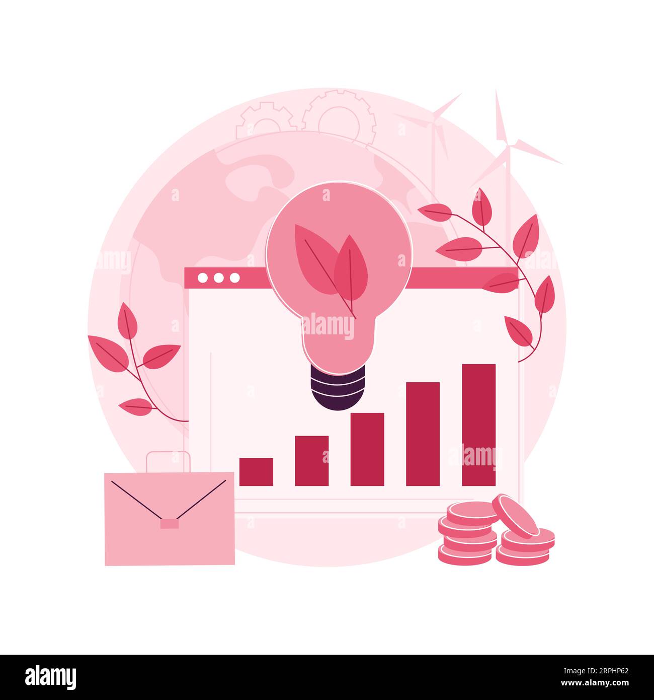 Sustainable business abstract concept vector illustration ...