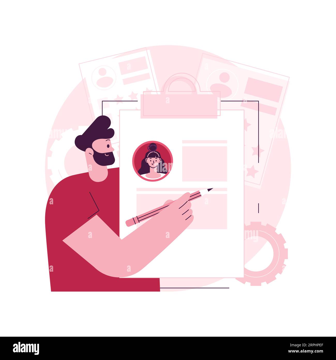 Resume writing service abstract concept vector illustration ...