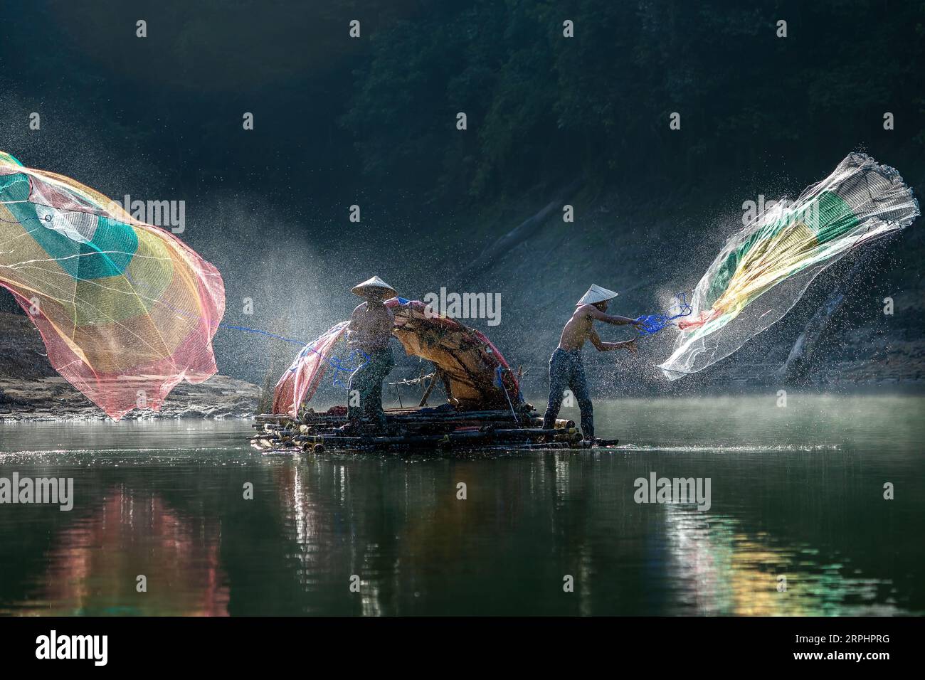 Fishing at Pedu’s lake located at Kedah state of Malaysia Stock Photo ...