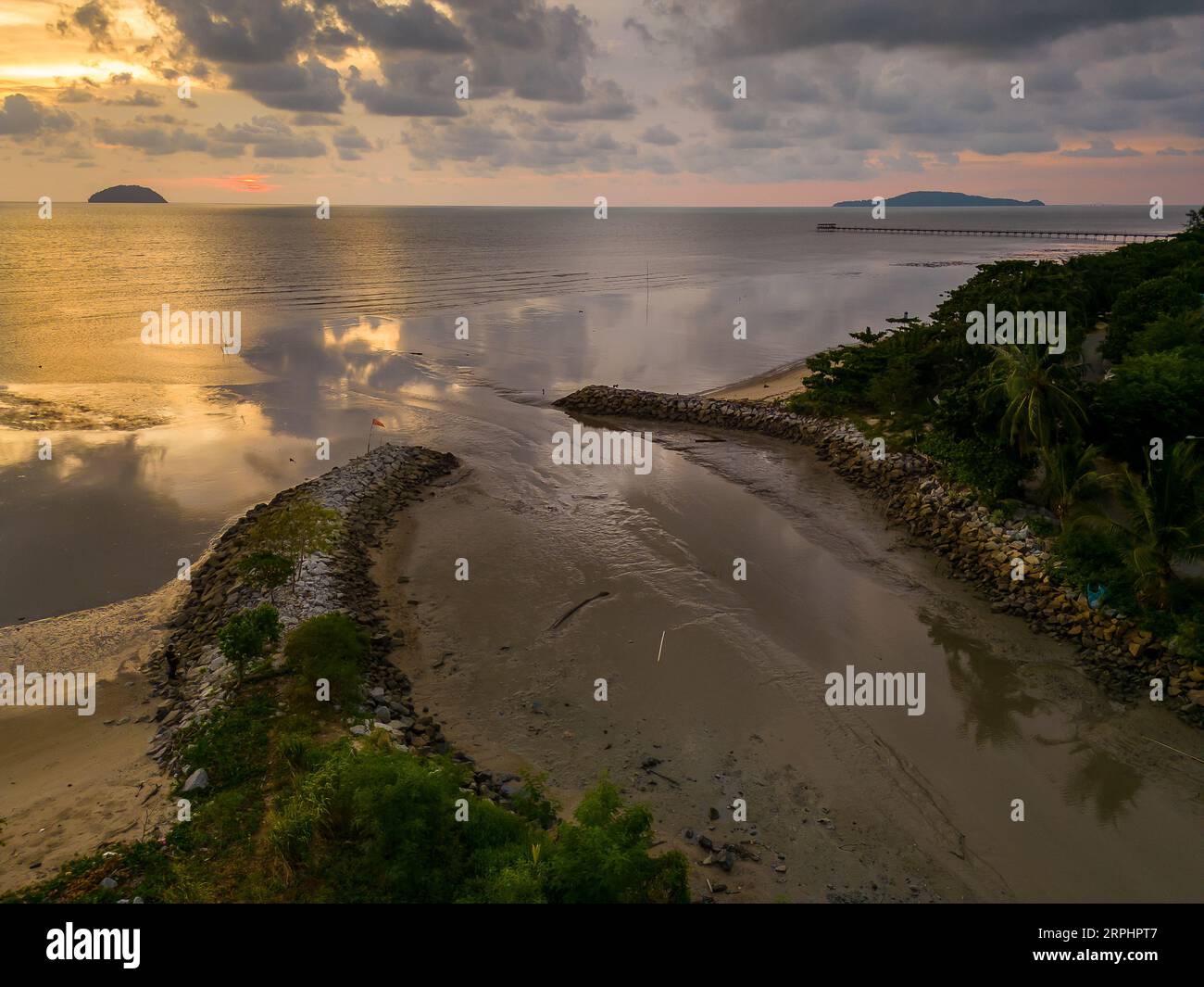 Arieal view of fishing port located at Kedah state of Malaysia Stock ...