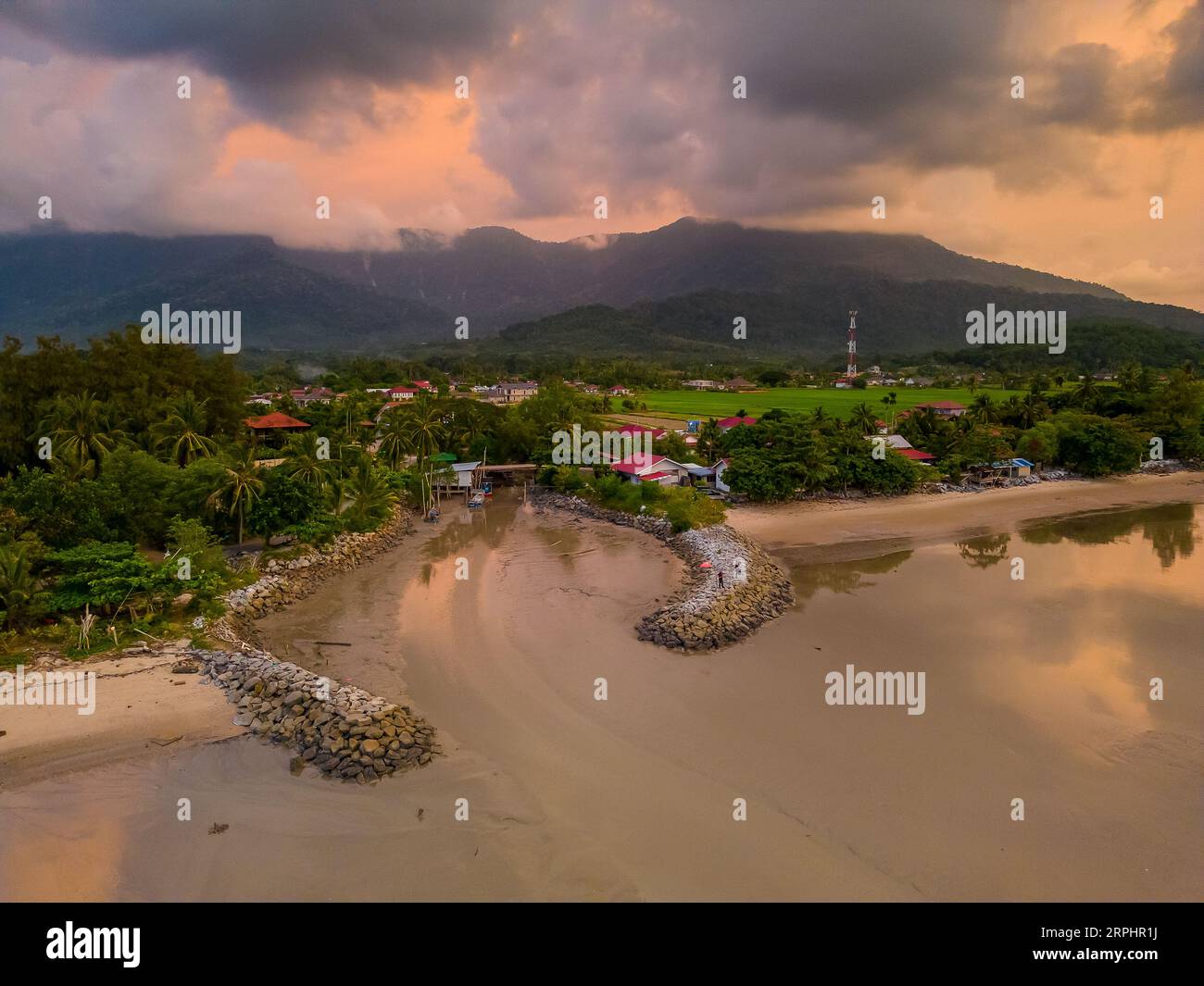Arieal view of fishing port located at Kedah state of Malaysia Stock ...