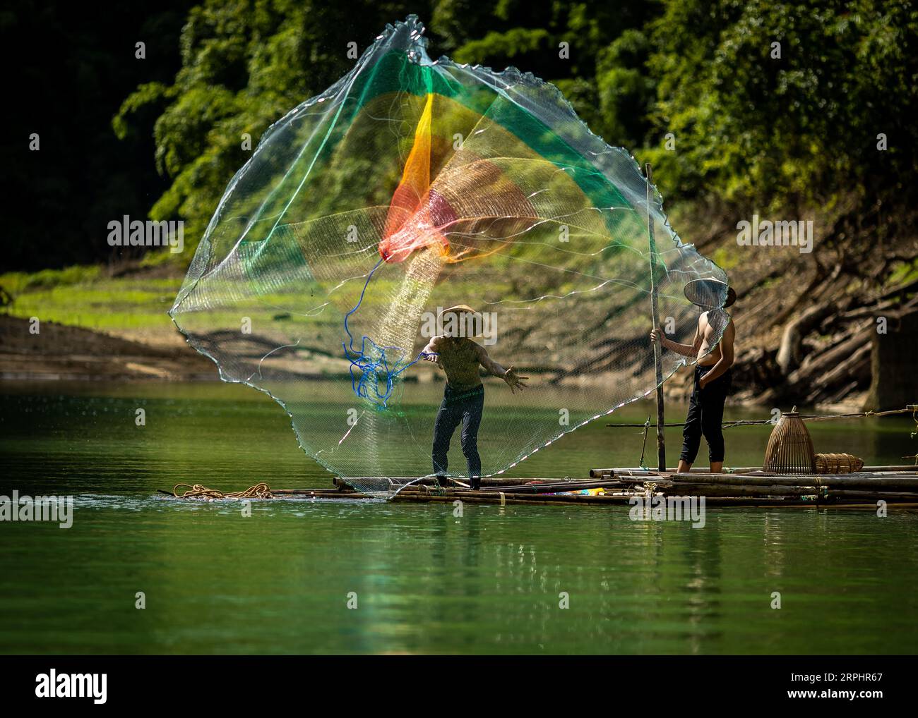 Fishing at Pedu’s lake located at Kedah state of Malaysia Stock Photo ...