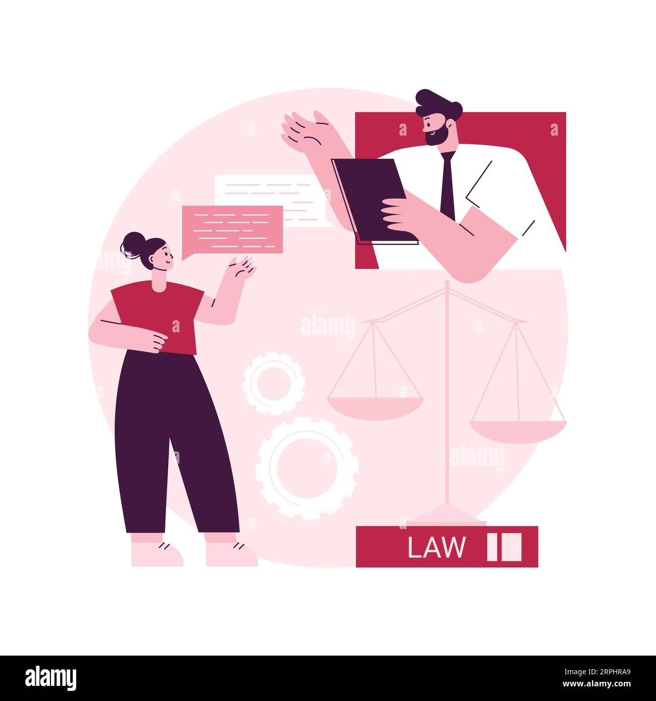 Litigation support abstract concept vector illustration. Attorney ...