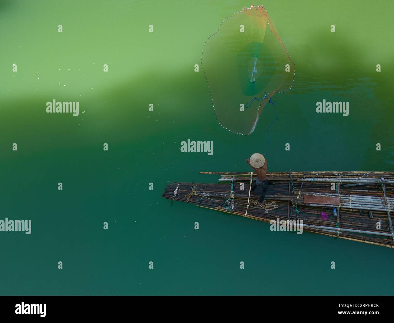 Men throw fishing net at Pedu’s lake Stock Photo - Alamy