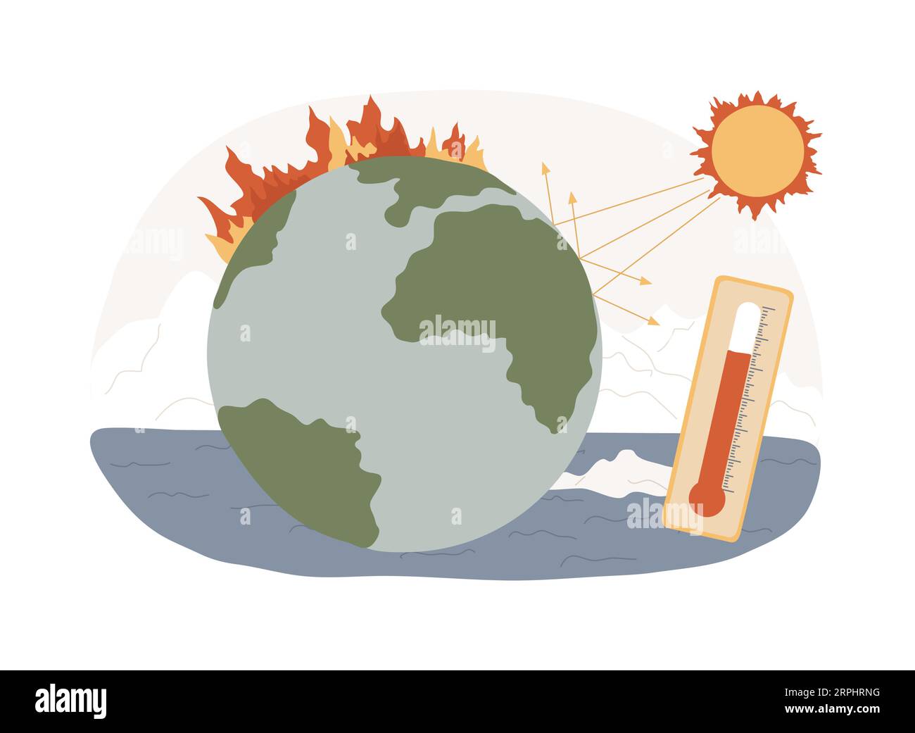 Global warming isolated concept vector illustration. Environmental ... Global warming isolated concept vector illustration. Environmental ...