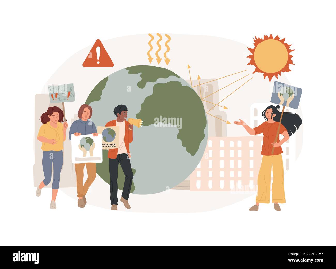 Climate change isolated concept vector illustration. Environmental ...
