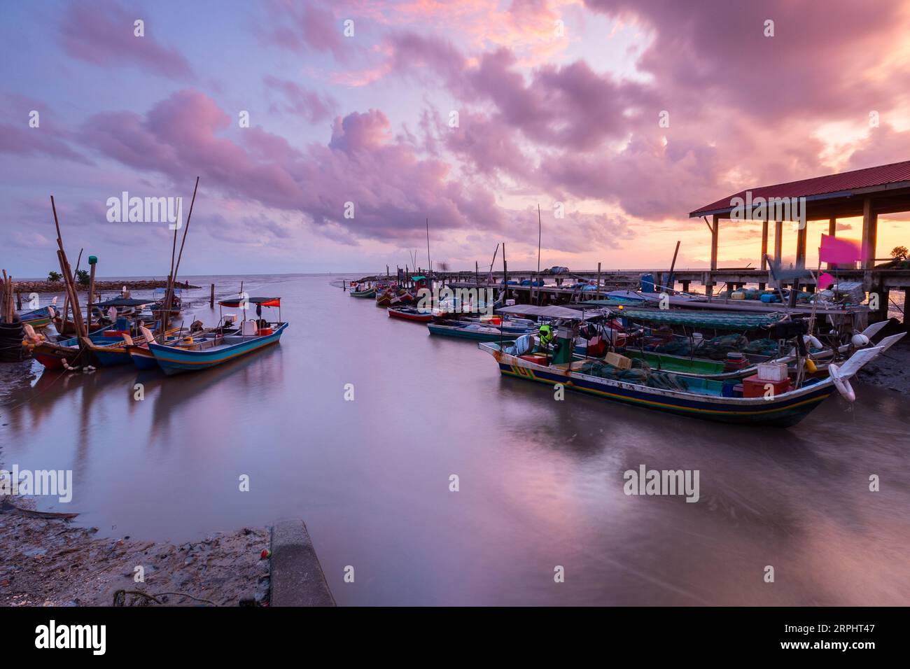 Arieal view of fishing port located at Kedah state of Malaysia Stock ...