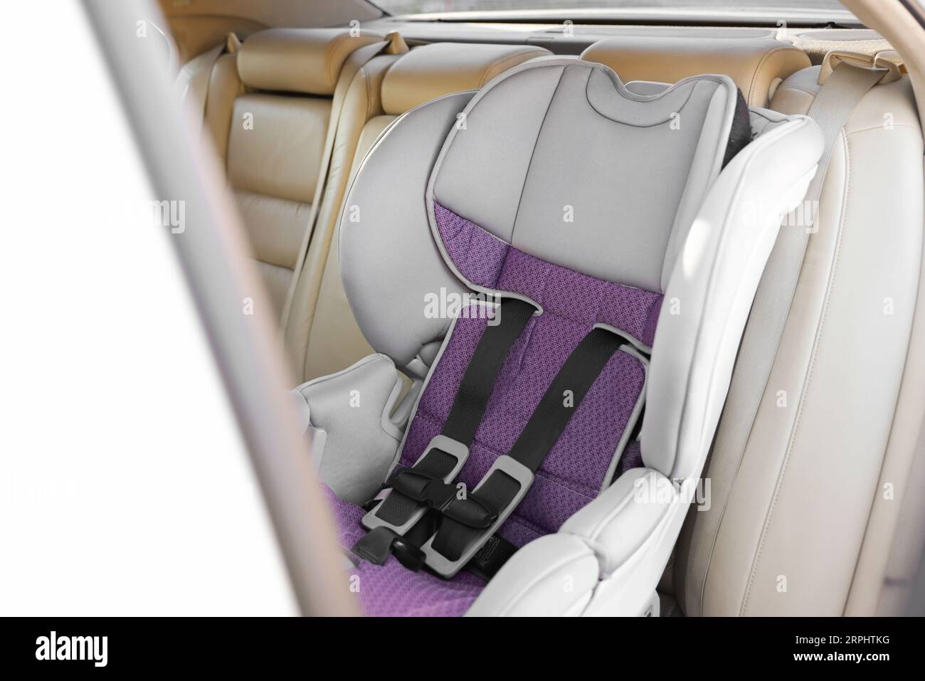 Empty modern child safety seat inside car Stock Photo - Alamy