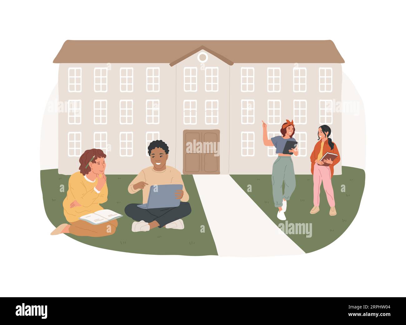 Campus buildings Stock Vector Images - Alamy