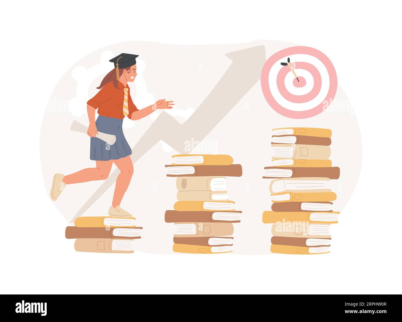 Educational trajectory isolated concept vector illustration ...