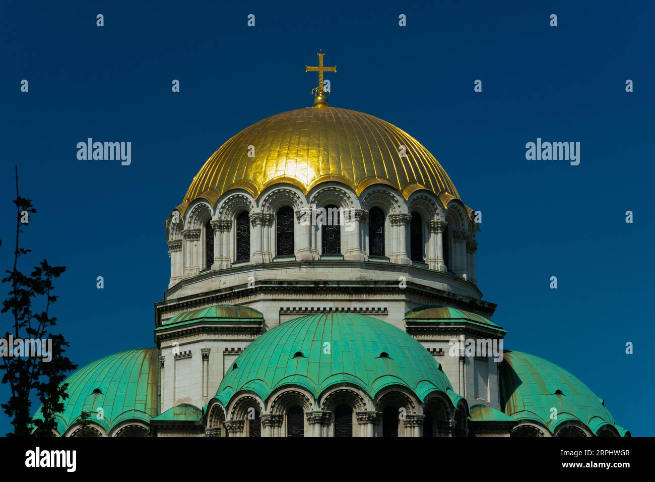 Alexander Nevsky Cathedral, a Bulgarian Orthodox cathedral built in Neo-Byzantine style. Sofia ...