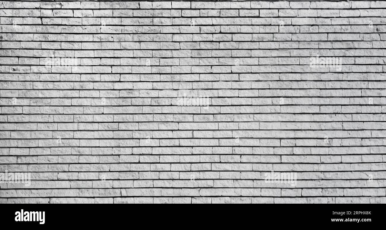 White brick wall as background, banner design Stock Photo - Alamy
