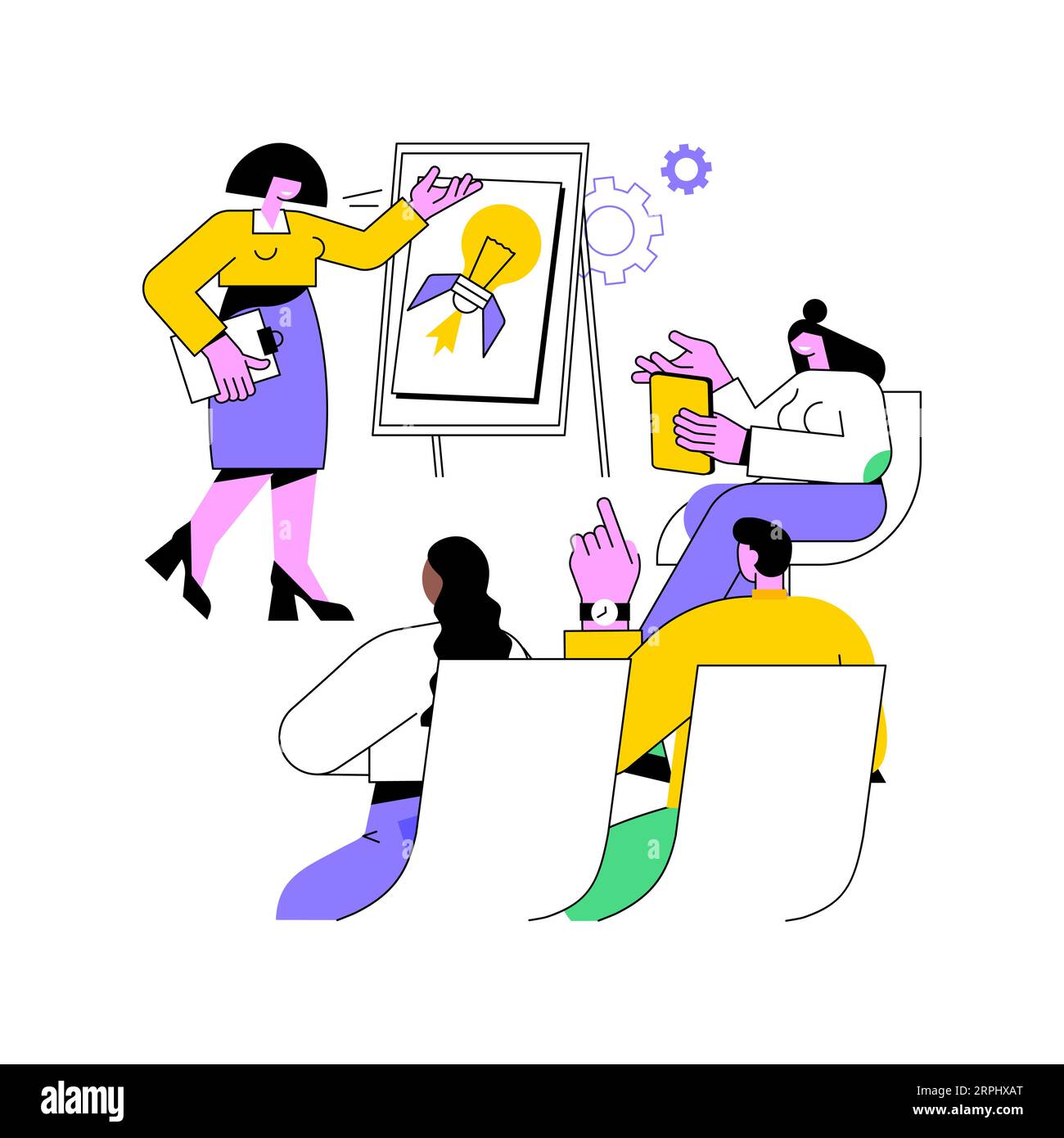 Team coach isolated cartoon vector illustrations. Group of diverse ...